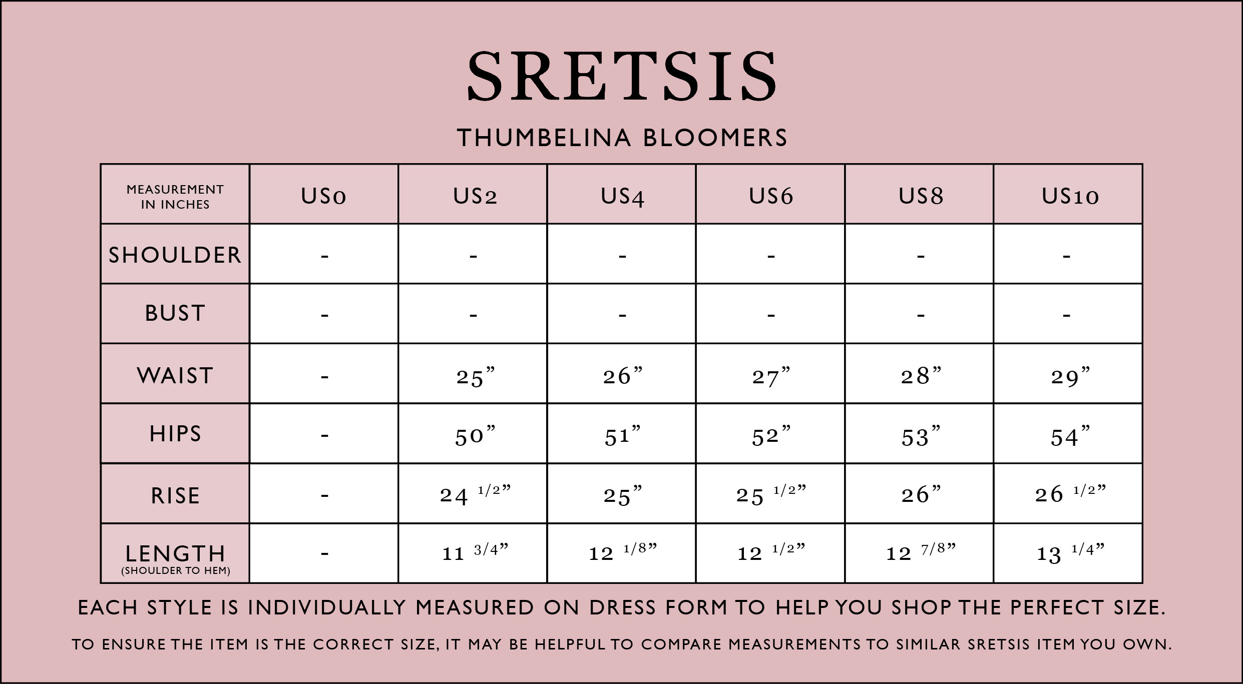 THUMBELINA BLOOMERS - SRETSIS